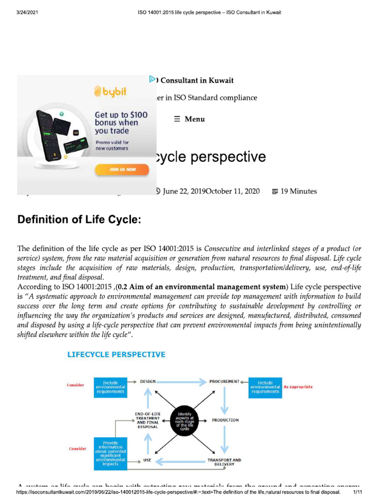 Life Cycle Perspective | PDF