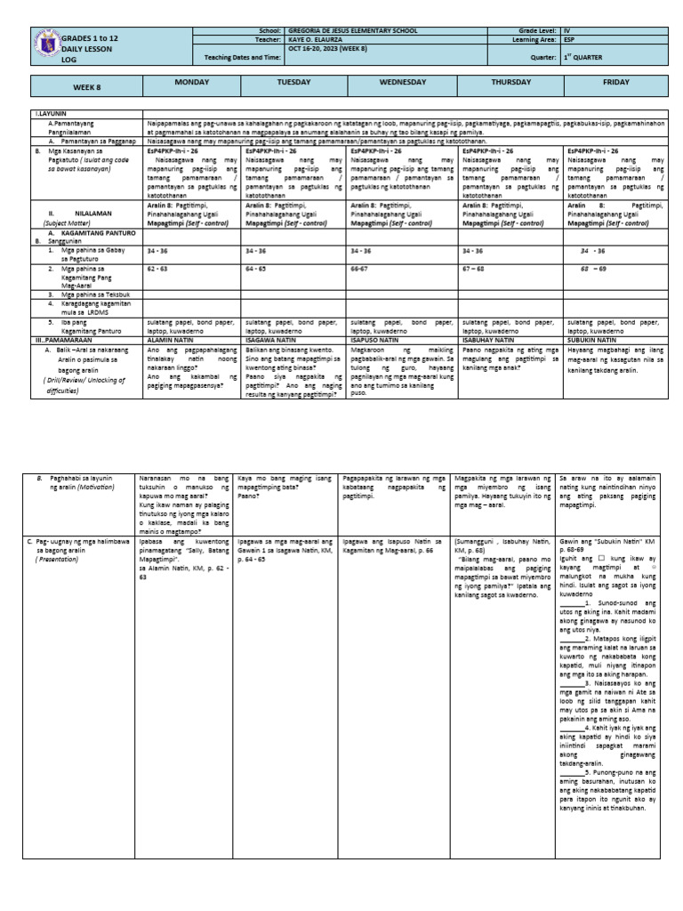 Copy-of-DLL ESP-4 Q1 W8 | PDF