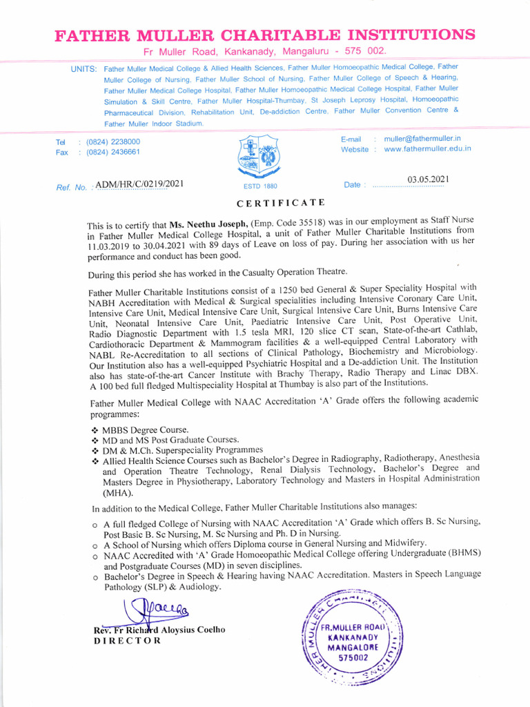 Father Mullar Hosp | PDF