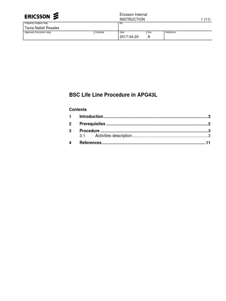 BSC Life Line Procedure W APG43L | PDF