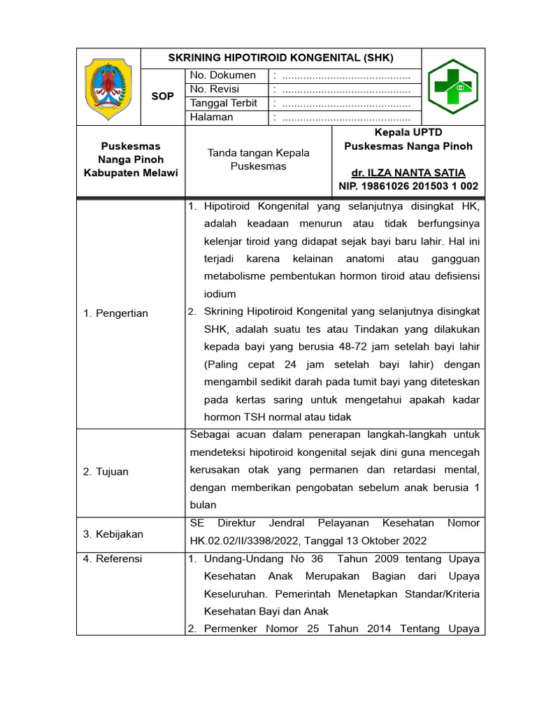 Sop SHK | PDF | Pengembangan Diri | Sains & Matematika