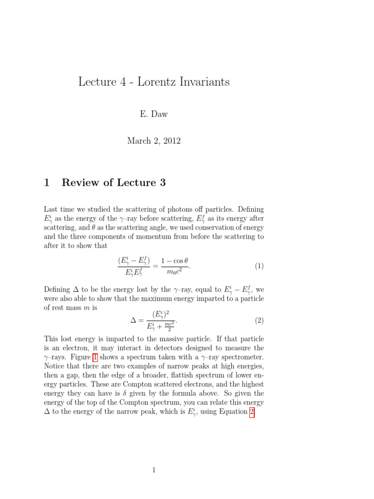 Phy 206 Rlec 4 | PDF | Momentum | Electron