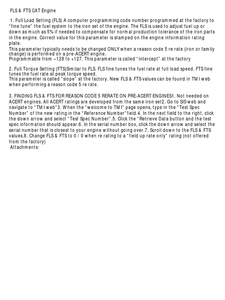 FLS & FTS CAT Engine | PDF