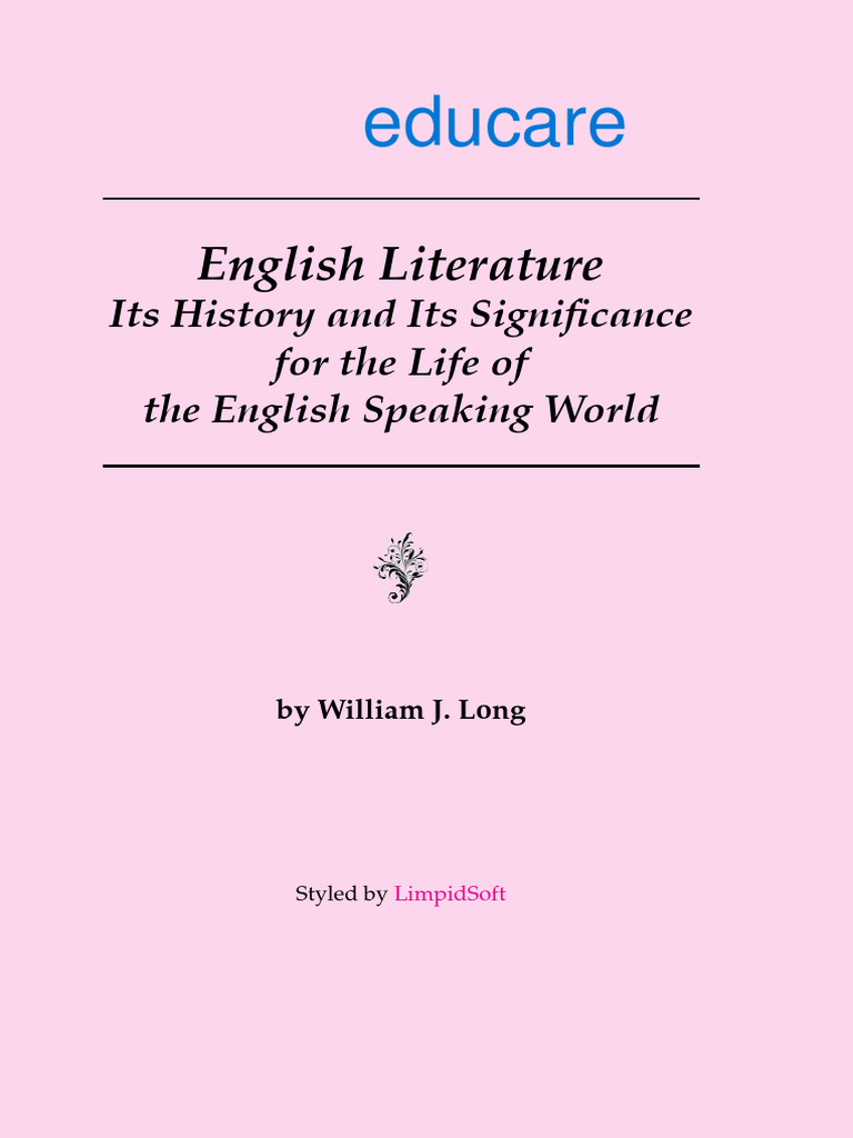 English Literature Histoy by William J Long | PDF