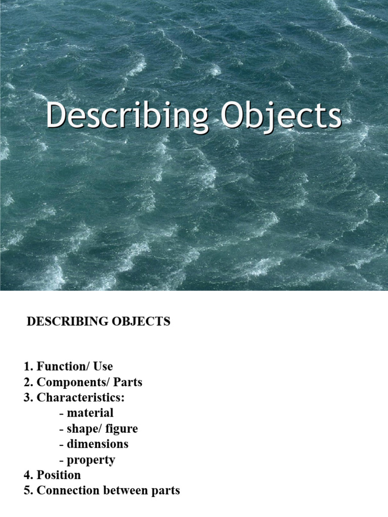 Describing Objects | PDF