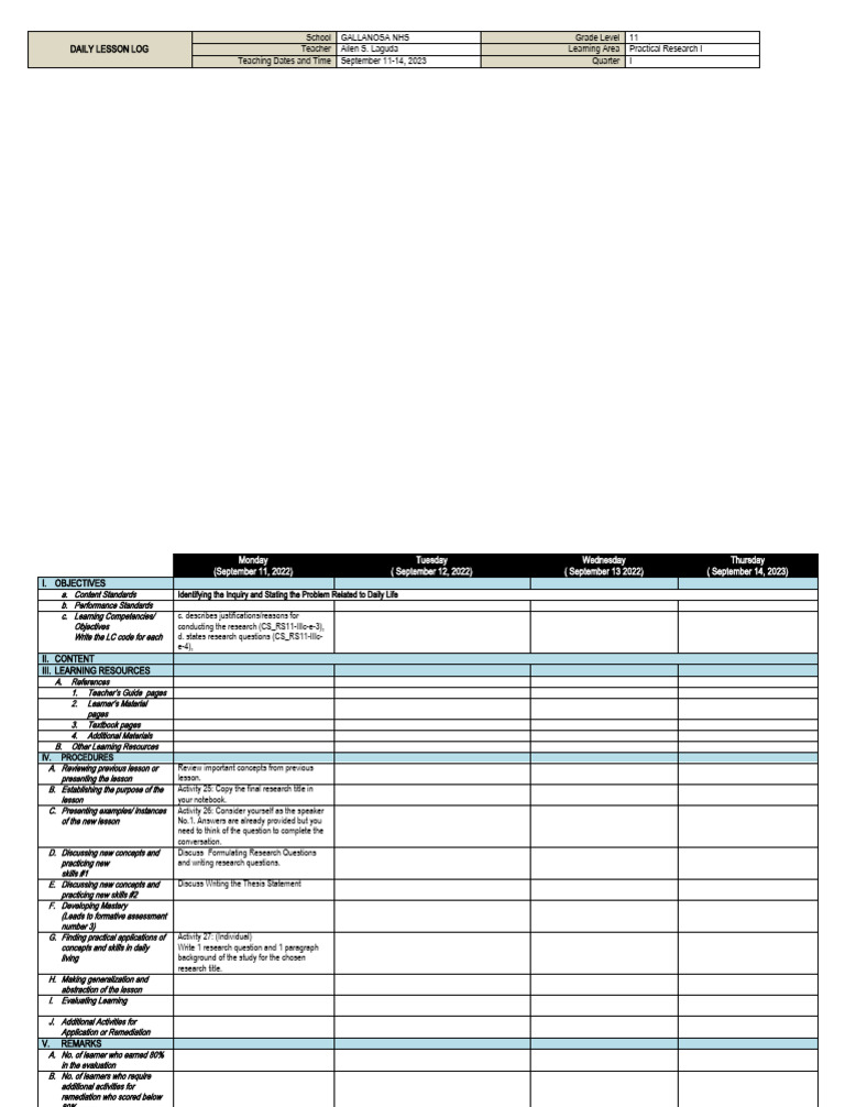 PR 1 DLL Week 4 | PDF