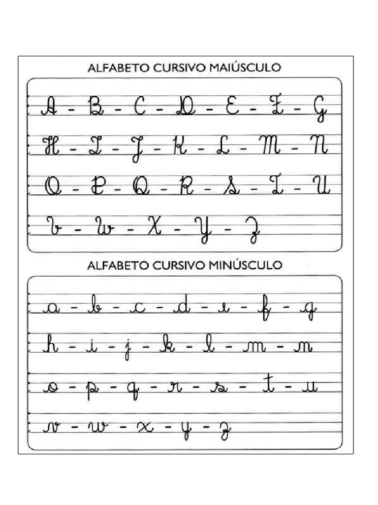 Alfabeto Cursivo | PDF