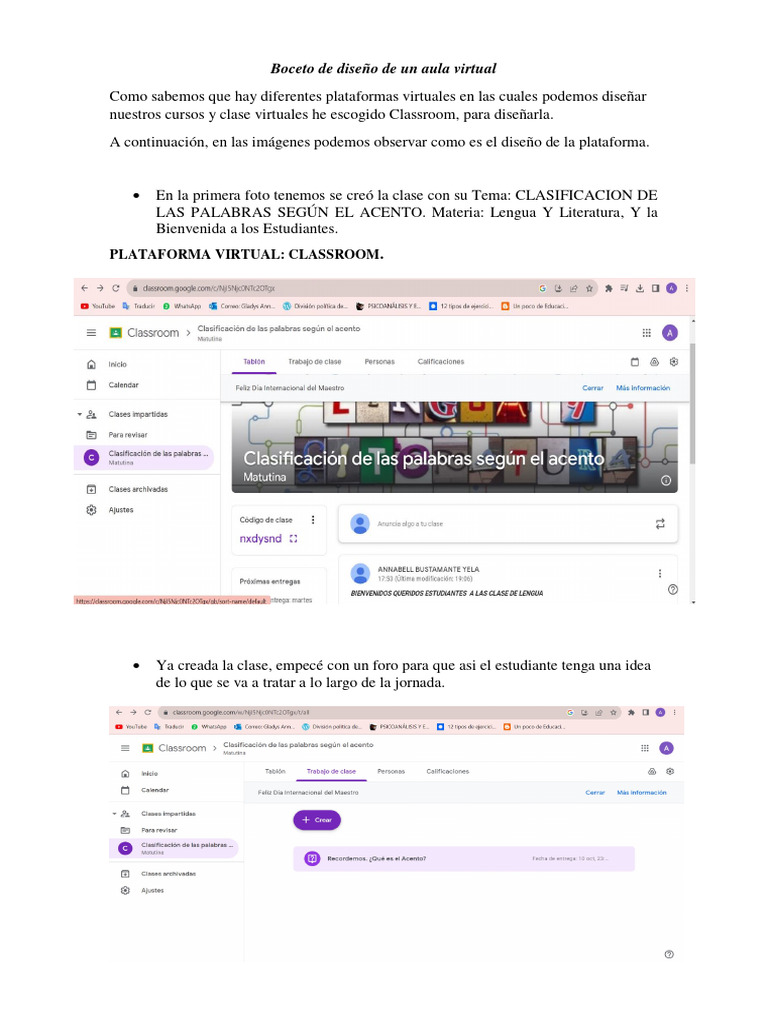 Boceto de Diseño de Un Aula Virtual | PDF