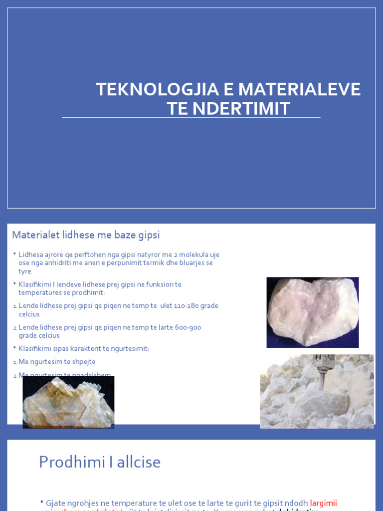 5.1-Teknologjia e Materialeve Te Ndertimit Kapitull 5.1 | PDF