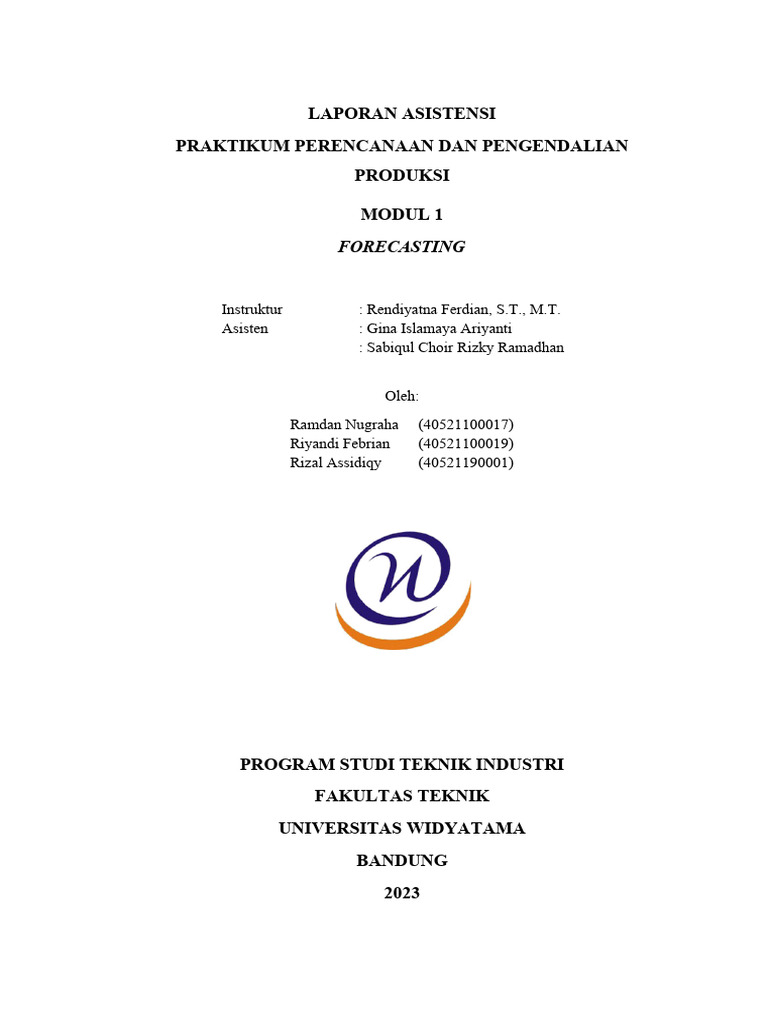 Laporan Modul 1 Forecasting | PDF