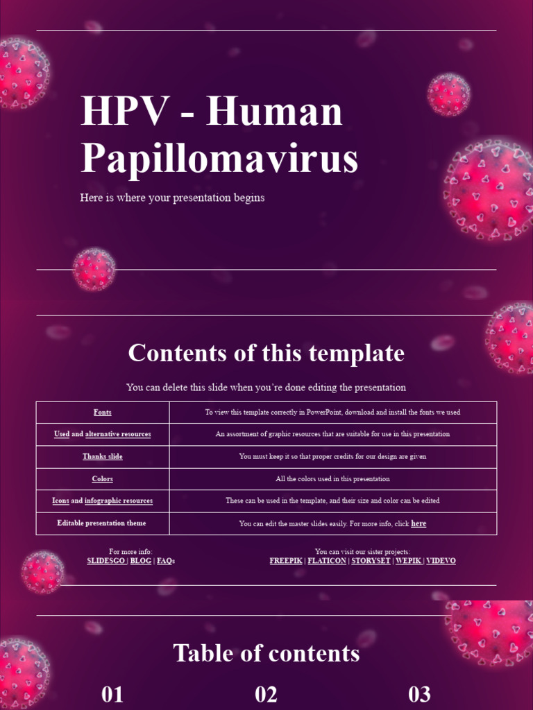HPV - Human Papillomavirus by Slidesgo | PDF | Planets | Solar System