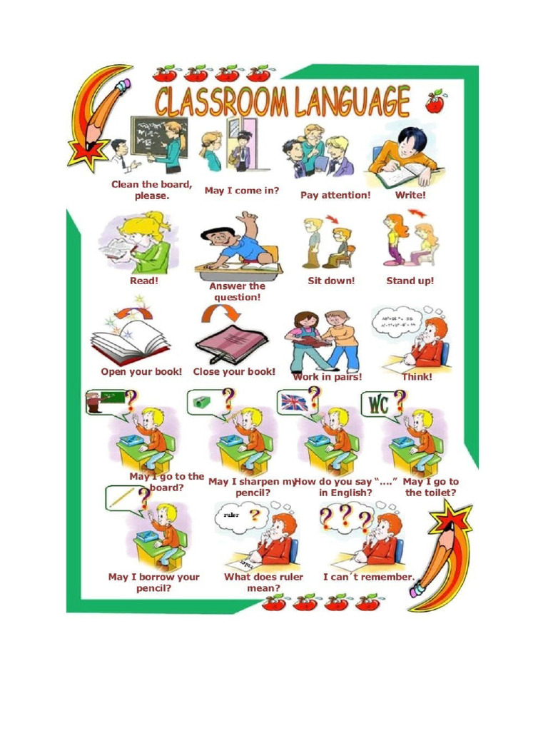 Classroom Language Dictionary | PDF