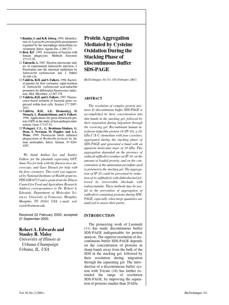 Crow Et Al 2018 Protein Aggregation Mediated by Cysteine Oxidation ...