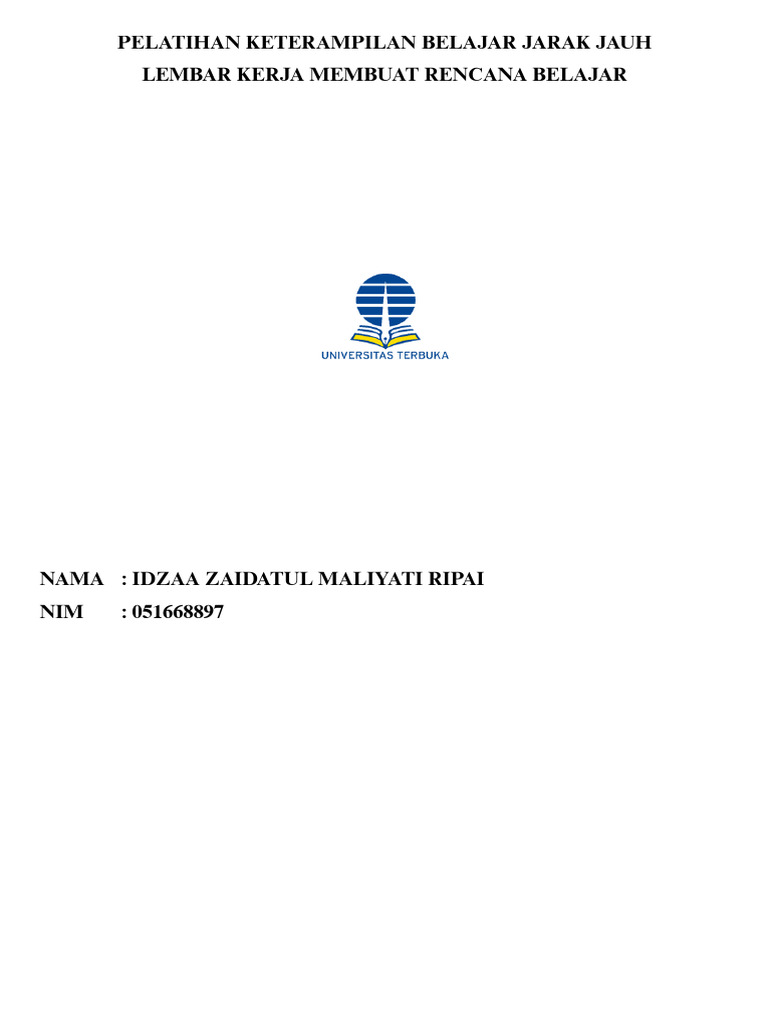 Rencana Belajar Mahasiswa UT | PDF | Karier & Perkembangan