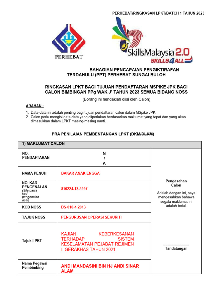 Ringkasan LPKT - Rpel | PDF