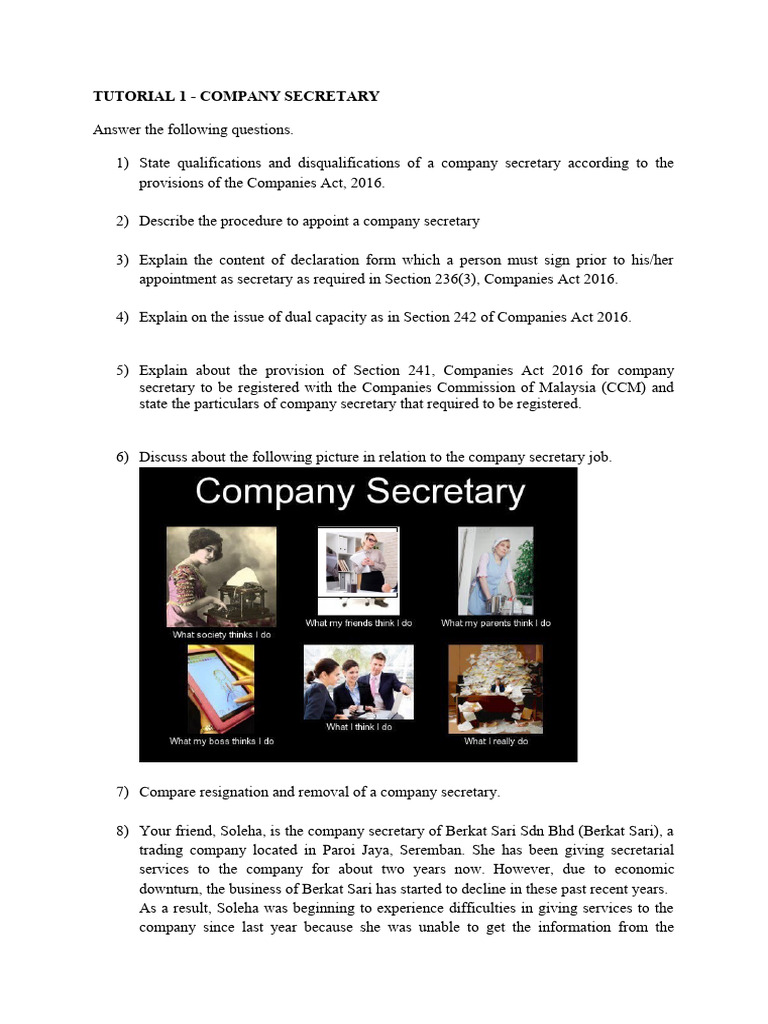 Tutorial 1 - QUESTION CS | PDF | Business