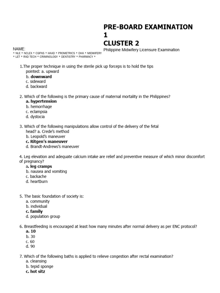 Pb1-Test2 - FHC Answer Key | PDF