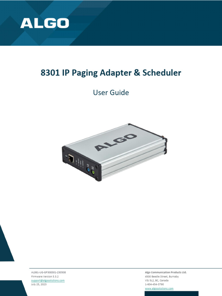 8301 User Guide | PDF