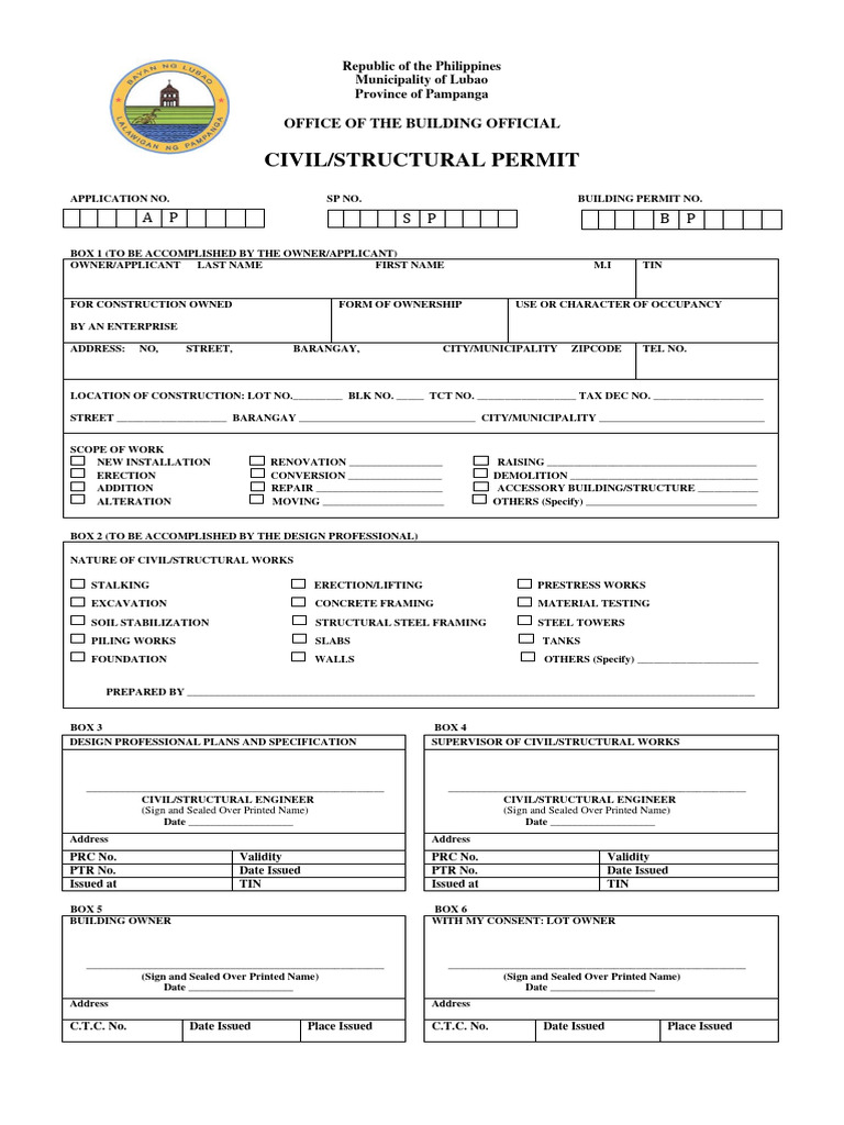 Civil Structural Permit | PDF