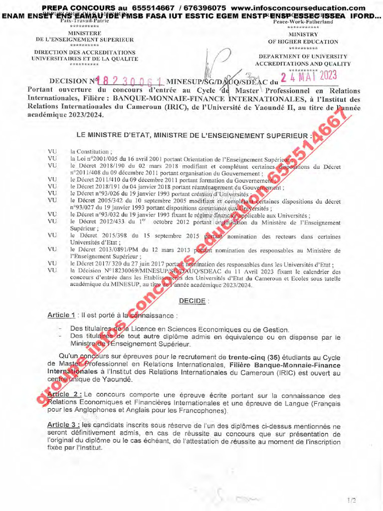 Concours Iric 2023 Compil R | PDF