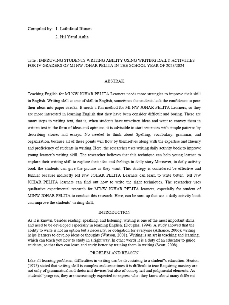 Writing Assignment | PDF | Thought | Learning