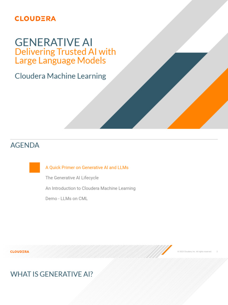 Generative AI - Delivering Trusted LLMs With Cloudera Machine Learning - Fajar | PDF