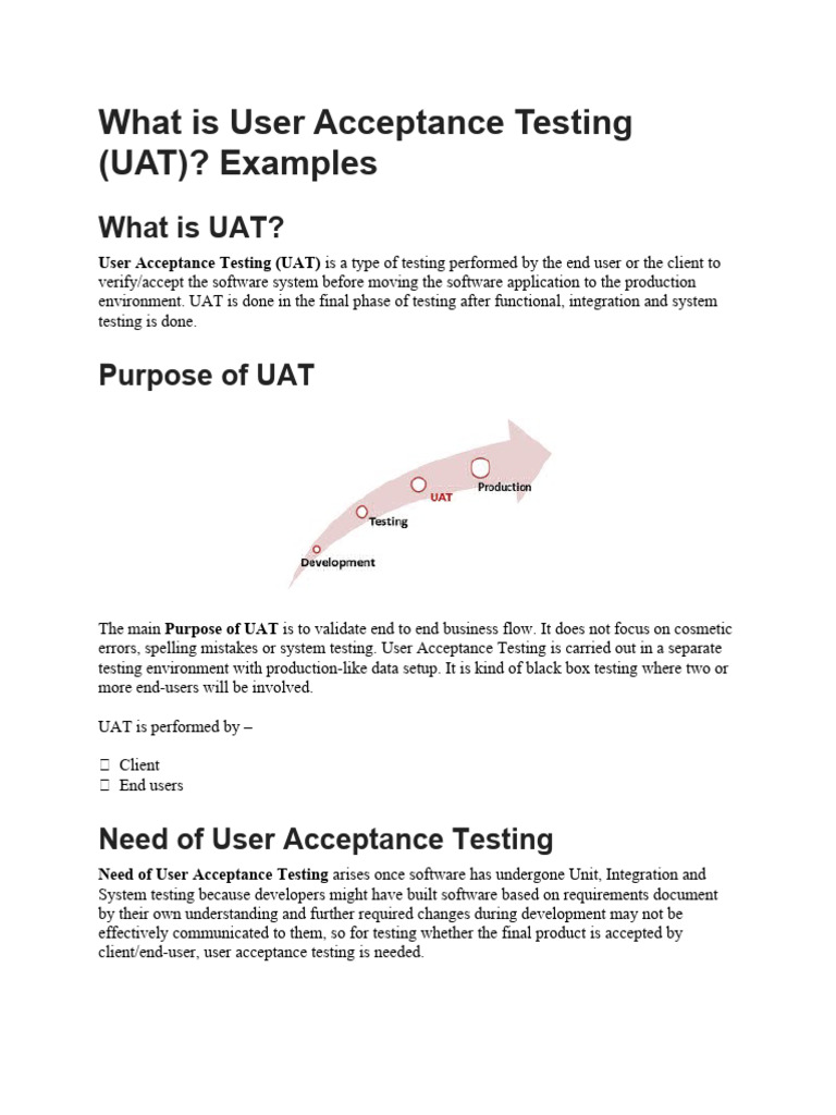What Is User Acceptance Testing | PDF