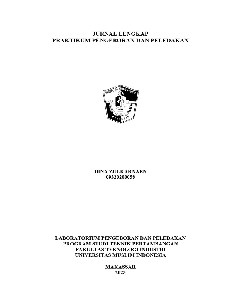Jurnal Lengkap Peledakan Dina 2 | PDF