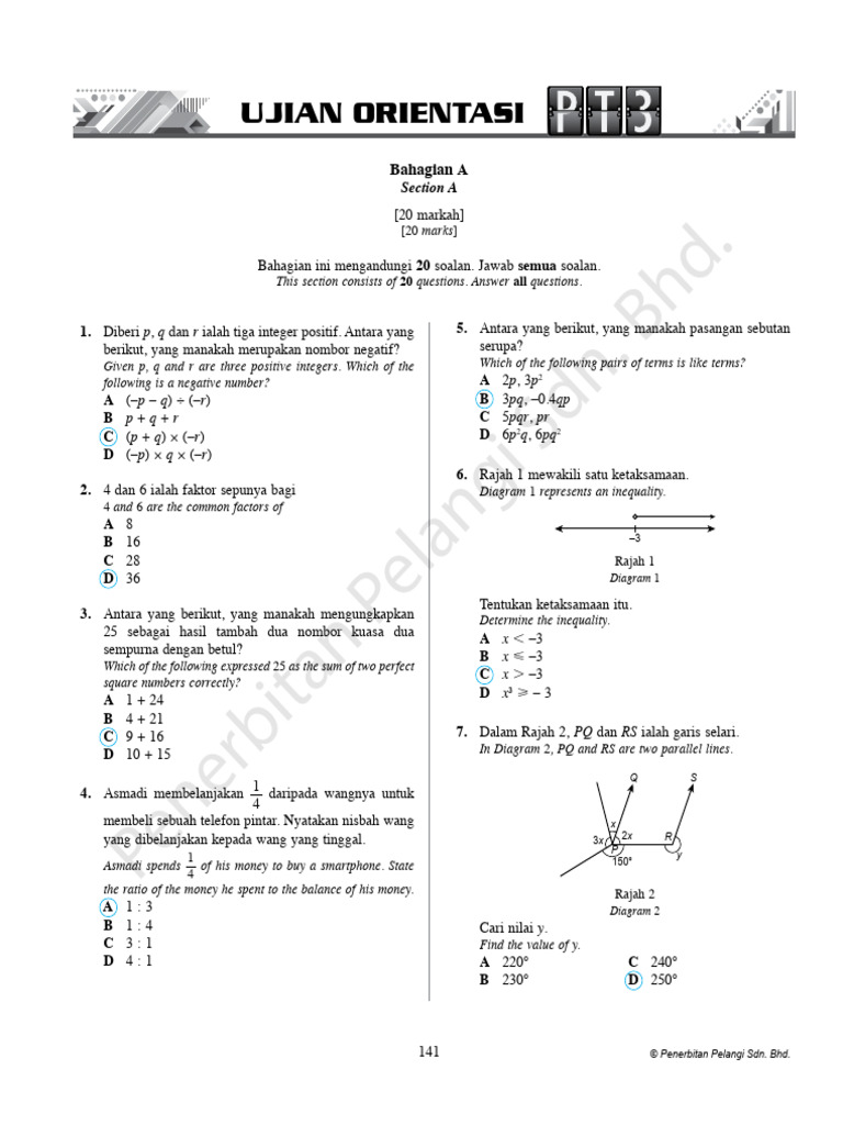 Ujian Orientasi PT3 | PDF