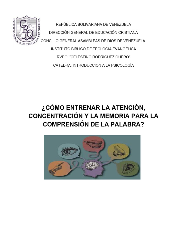 La Atención, Concentración y La Memoria | PDF