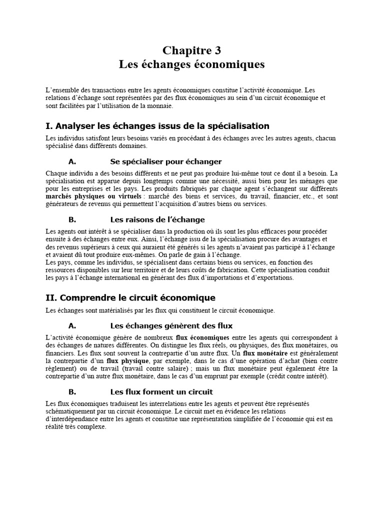 Chapitre 3 Cours | PDF