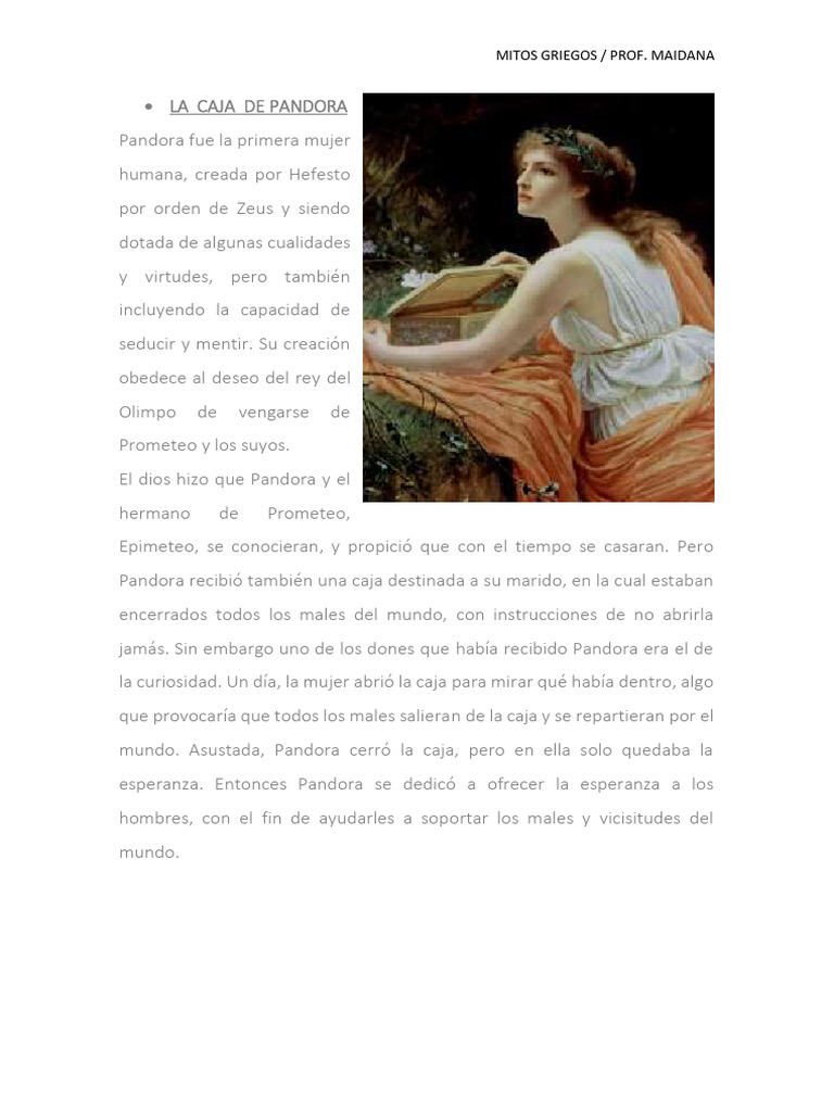 Mitos Griegos | PDF | Afrodita | Prometeo