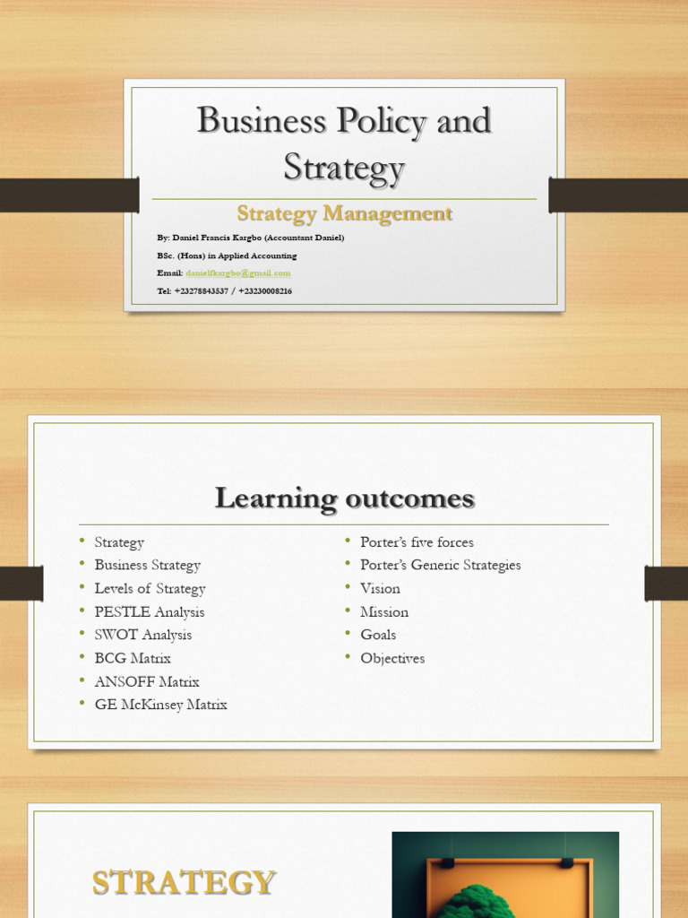 Business Policy and Strategy | PDF