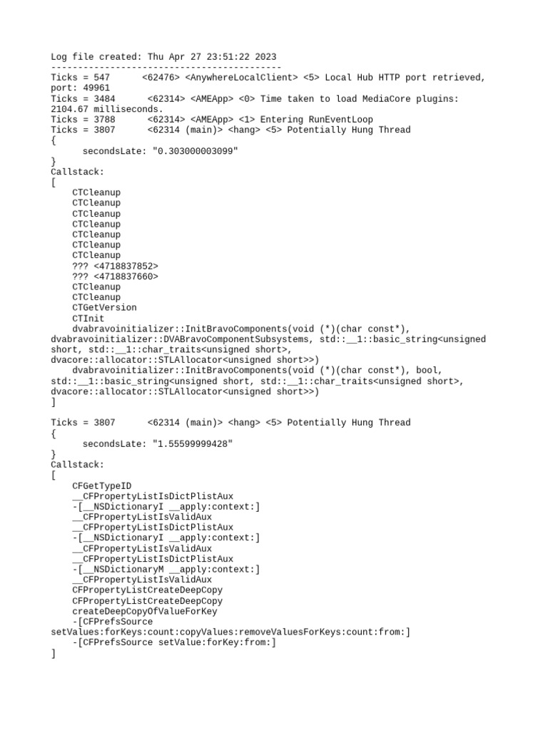 Adobe Media Encoder Log | PDF