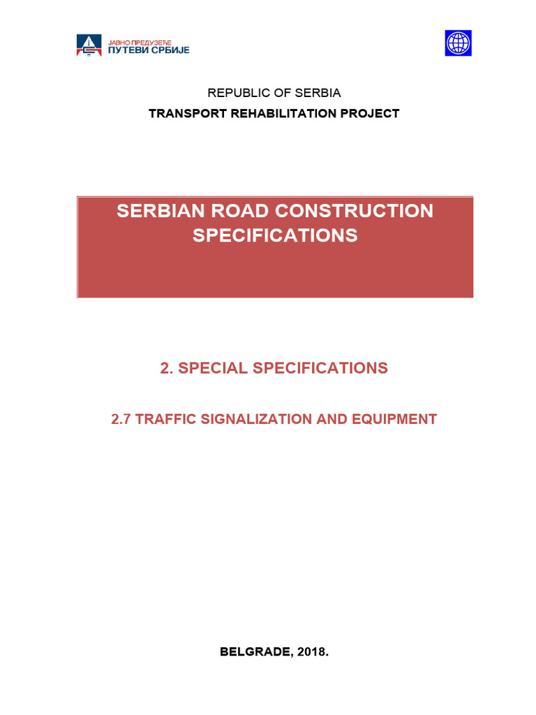 SRCS 2-7 Traffic Signalisation and Eq Eng | PDF