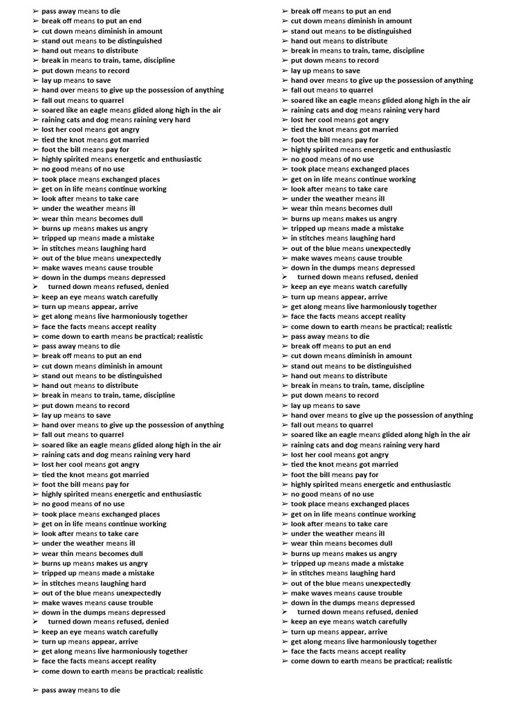 Idiomatic Examples | PDF