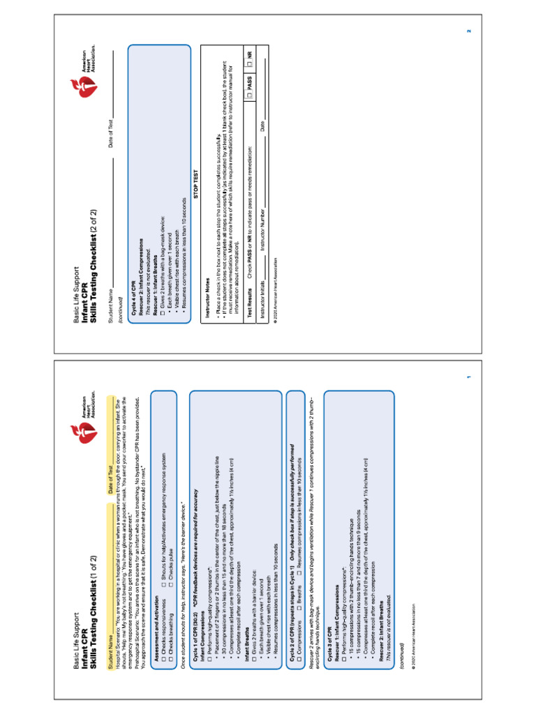 BLS - Infant Skills | PDF