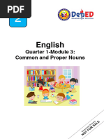 English 2 - Q1 - Mod5of8 - Common and Proper Nouns - v2 | PDF | Learning | Noun