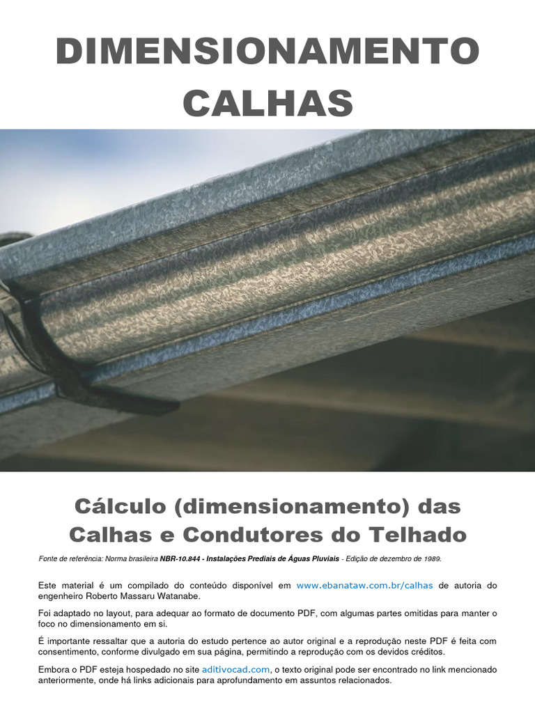 Calcular Calhas | PDF