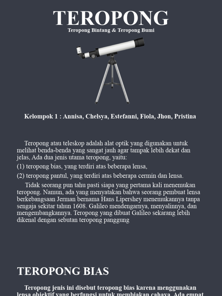 Teropong Teleskop | PDF
