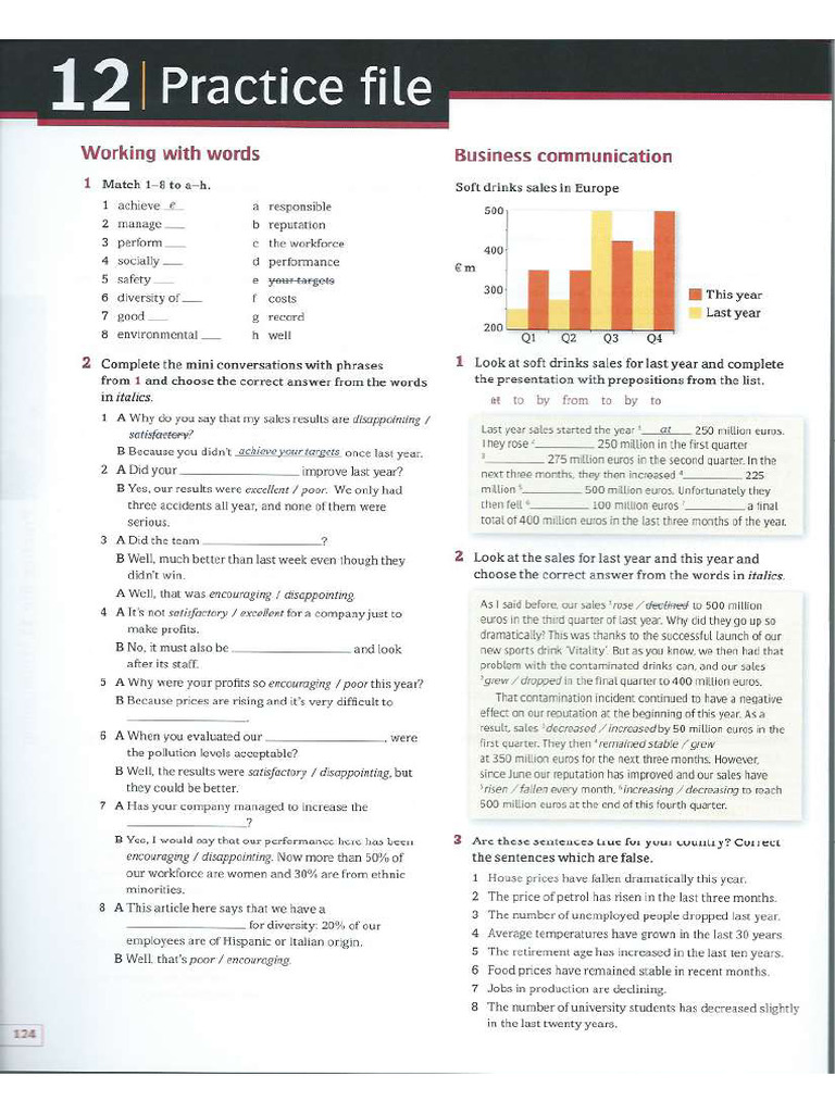 Business Result B1 Unit 4 Exercises | PDF