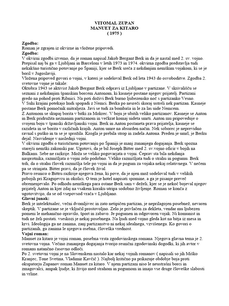 Slo Dob Zupan Vitomil Menuet 1999 | PDF