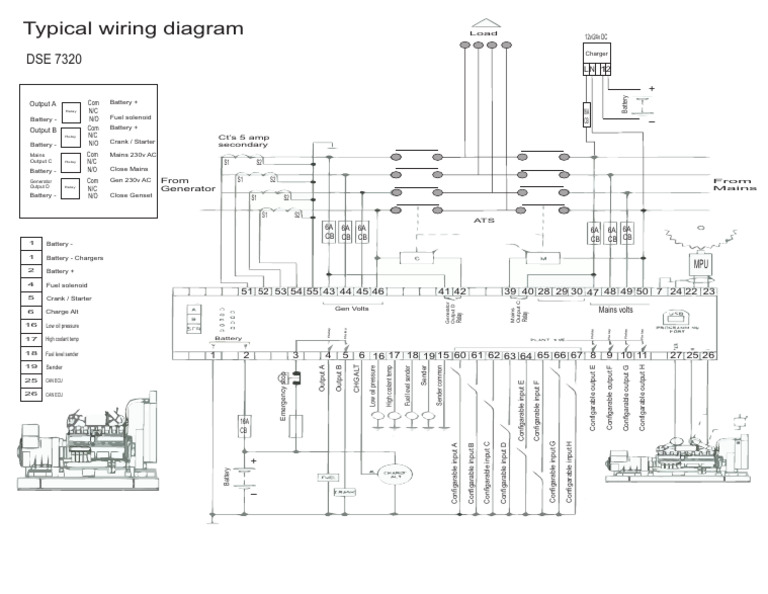 Diagrama Electrico Panel Dse 7320 | PDF