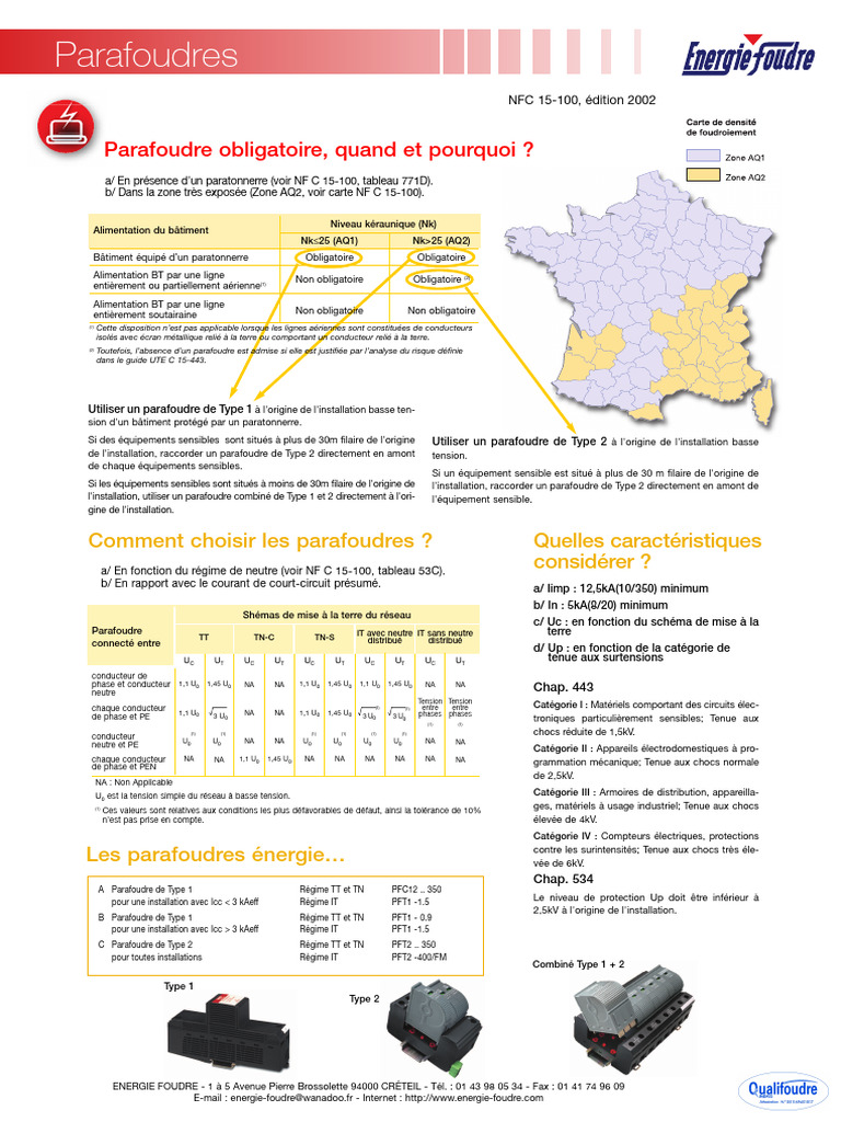 Guide Fiche Parafoudres | PDF