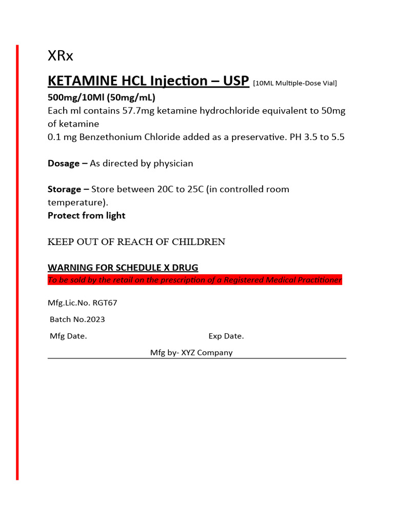 Schedule X Drugs | PDF