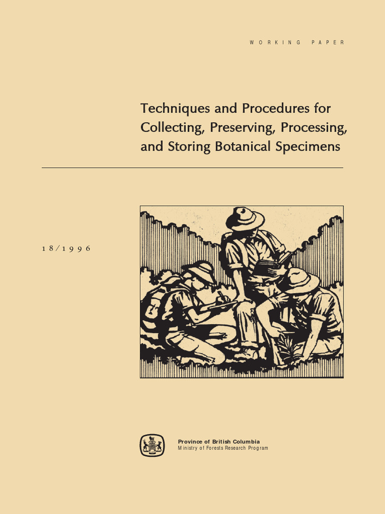 Techniques and Procedures For Collecting, Preserving, Processing, and ...