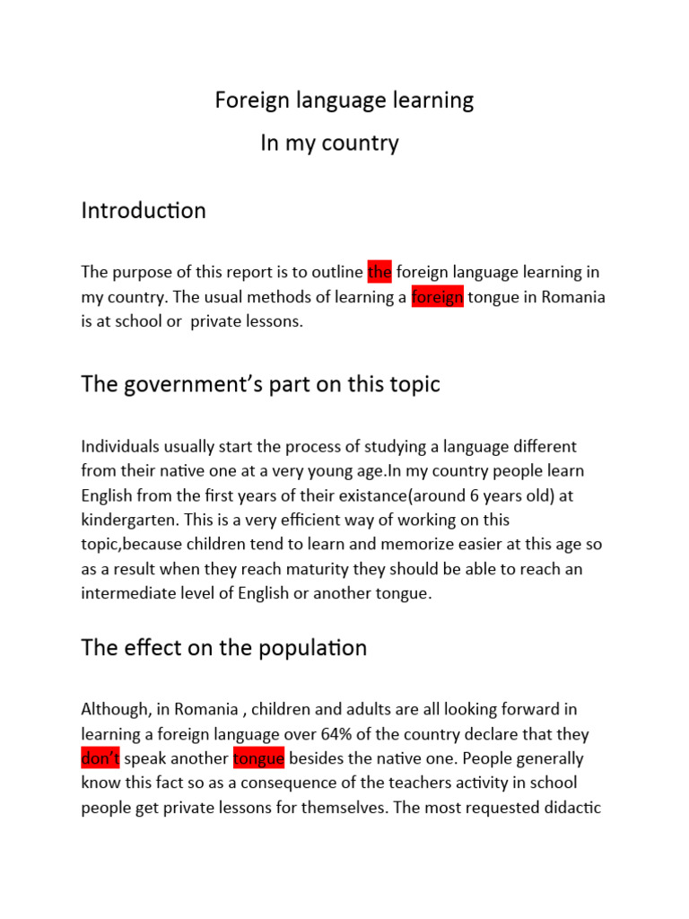 Foreign Language Learning Alex | PDF