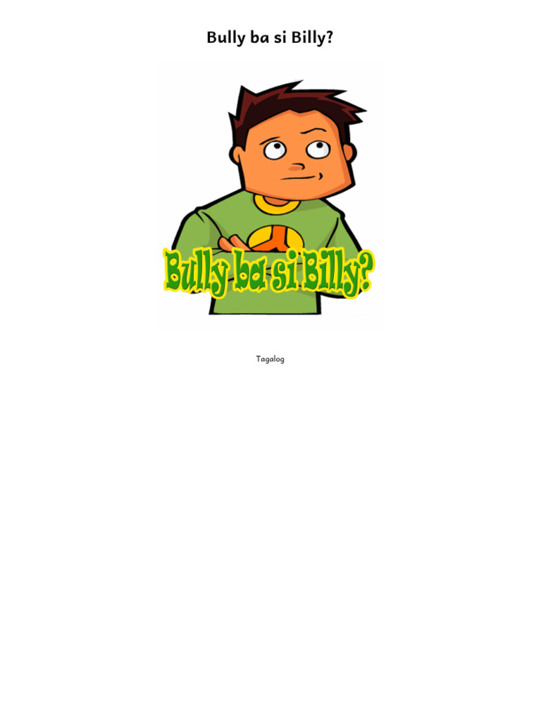 Si Billy Ba Ay Bully-Tagalog-Pages | PDF