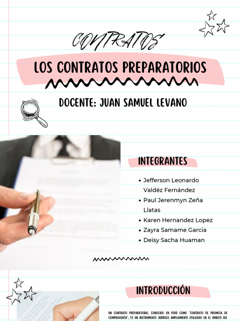 Contrato Preparatorio: Definición y Uso | PDF
