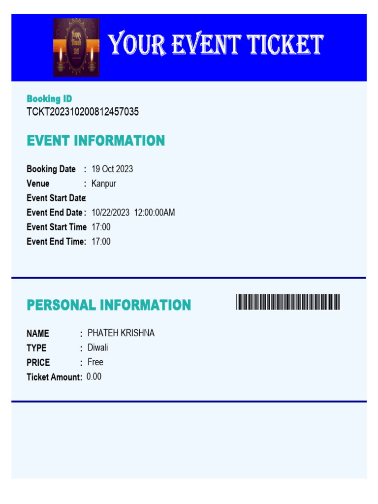 Event Ticket | PDF
